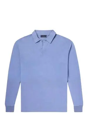 Sease Supima Cotton-jersey Polo Shirt - Blue