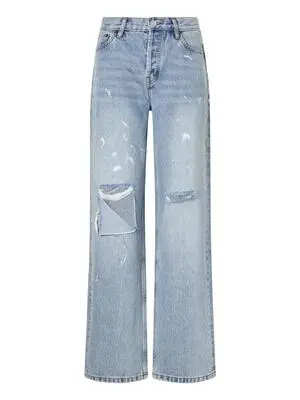 STILL HERE Still Here Painter Distressed Straight-Leg Jeans