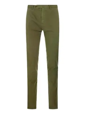 PT TORINO Slim Fit Tailored Trousers - Green