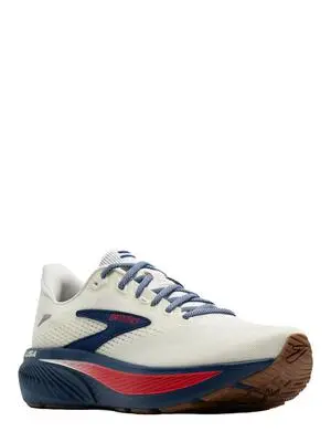Brooks Ghost 18 Running Shoe - Coconut/red/blue