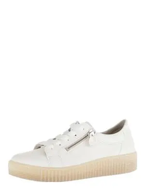 Gabor Zip Platform Sneaker - Latte