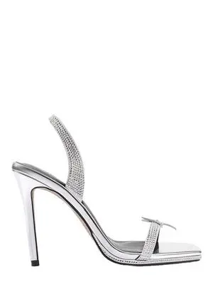LANA WILKINSON Astrid Embellished Stiletto Sandals - Silver