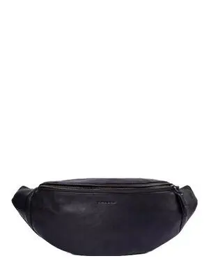 MANDRN Mandrn Leather Crossbody Bag Black