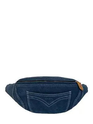 MANDRN Leather Crossbody Bag - Blue