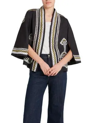 TEMPERLEY LONDON Avalon Embroidered Jacket - Black