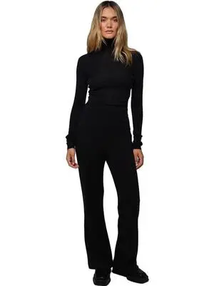 JUANA Classic Low Rise Straight Leg Pants - Black