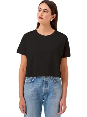 Goldie LeWinter Goldie LeWinter Drew Cropped T-Shirt Black