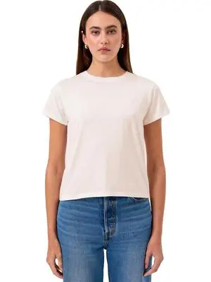 Goldie LeWinter Goldie LeWinter Amore Tee In Peruvian Pima Cotton White Sand