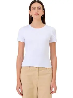 Goldie LeWinter Goldie LeWinter Camille Ribbed Tee White