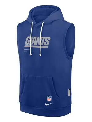 Nike New York Giants Dri-fit Sleeveless Pullover Hoodie - Blue