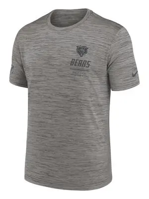 Nike Chicago Bears Sideline Team Issue Velocity Dri-fit Nfl T-shirt - Grey