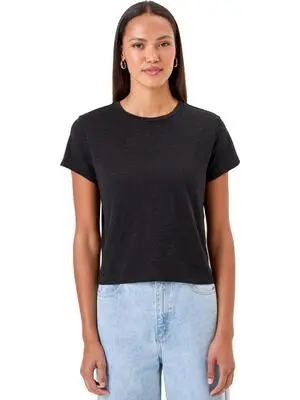 Goldie LeWinter Andie Tee Slub Jersey T-shirt - Black
