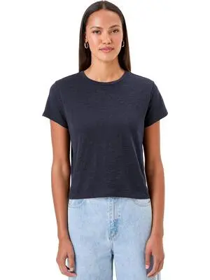 Goldie LeWinter Andie Tee Slub Jersey T-shirt - Navy