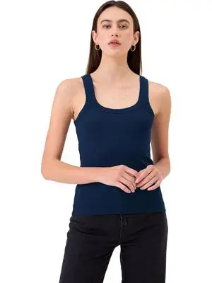 Goldie LeWinter Angeline Ribbed Tank - Navy
