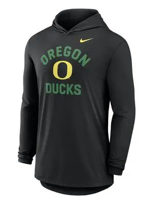 Nike Oregon Ducks Dri-fit College Long-sleeve Hooded T-shirt - Black