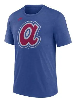 Nike Atlanta Braves Cooperstown Logo Mlb T-shirt - Blue