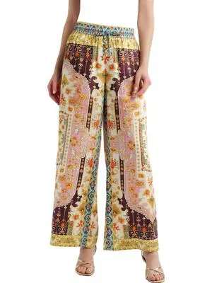 Elie Tahari Lior Mix Print Wide Leg Pants - Baroque Print