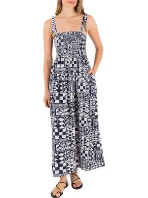 Hurley Beach Club Midi Sundress - Eclipse