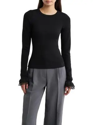 ARTLESS FOREVER Valentina Bell Sleeve Top - Black