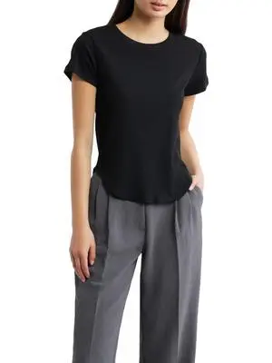 ARTLESS FOREVER Crawford Short Sleeve Top - Black
