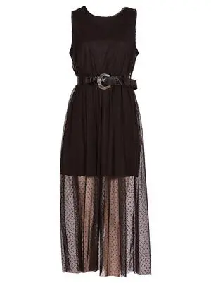SOHUMAN Sculptural Mini Dress With Belt - Black