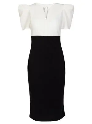 SOHUMAN Sohuman Sinat Midi Dress With Puff Sleeves