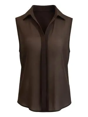 CHIARELLA Frida Sleeveless Blouse - Brown