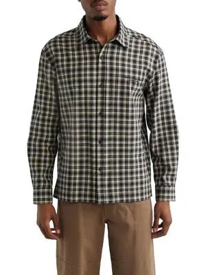 Brooklyn Industries Check Button-up Shirt - Black Check