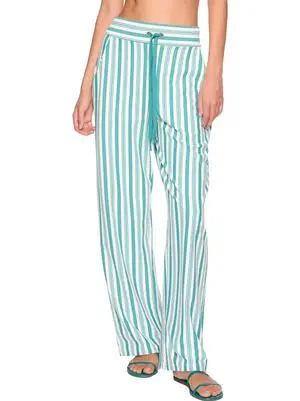 Susana Monaco Stripe Wide Leg Pants - Fern