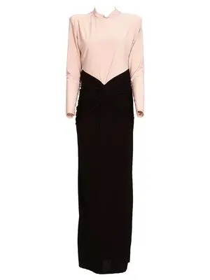 SOHUMAN Kate" Midi Dress With High Neck And Long Sleeves - Black