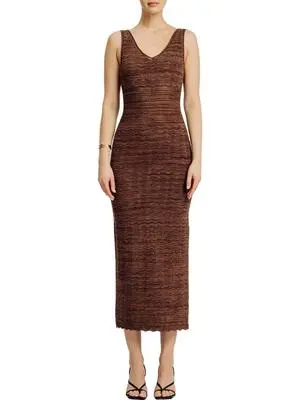 Torn By Ronny Kobo Mindy Sleeveless Knit Midi Dress - Coco Marl