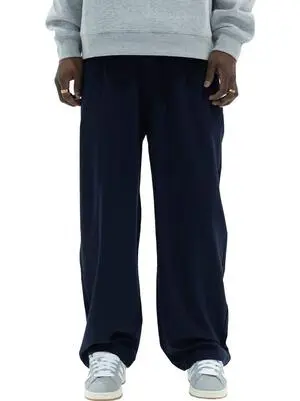 VOUSETI Pleated Relaxed Fit Trousers - Navy