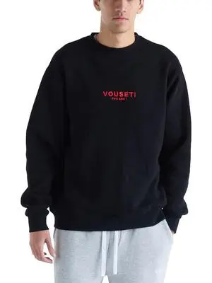 VOUSETI Logo Crewneck Sweatshirt - Black