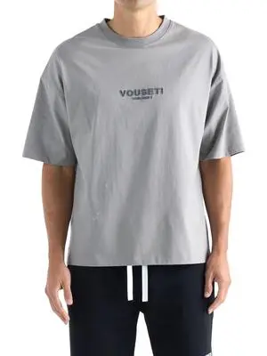 VOUSETI Og Cotton Graphic T-shirt - Blue Grey