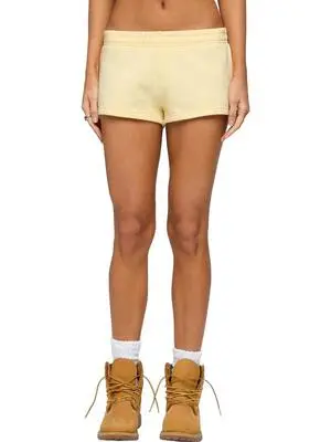 EDIKTED Cataleya Shorts - Yellow