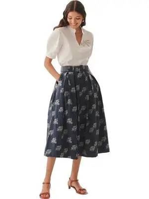 EXQUISE Thea Skirt - Indigo