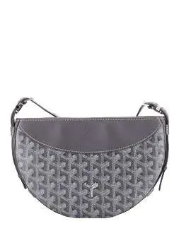 Goyard Hirondelle Shoulder Bag Coated Canvas And Leather - Grey