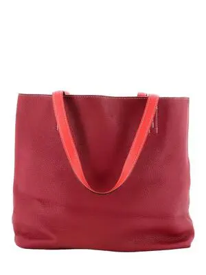Hermès Double Sens Tote Clemence 36 Double Sens-rose Jaipur/rubis