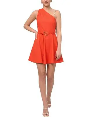 Rachel Rachel Roy Elara Fit And Flare Mini Dress - Bright Orange