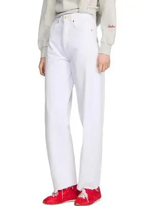 Sandro Barrel Jeans - White