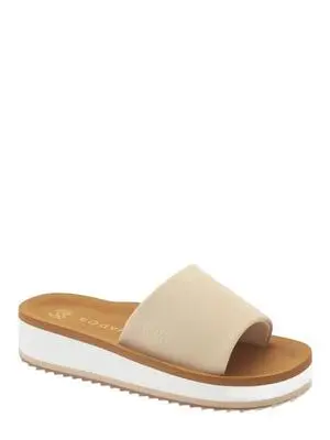 MALVADOS Gwen Platform Slide Sandal - Sand