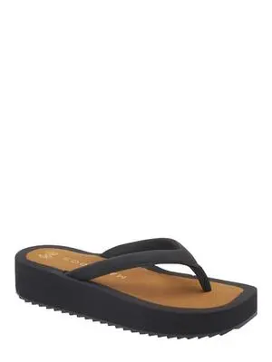 MALVADOS Roan Thong Platform Flip Flop - Noir