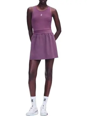 On Performance Dress With Side Slit - Cassis