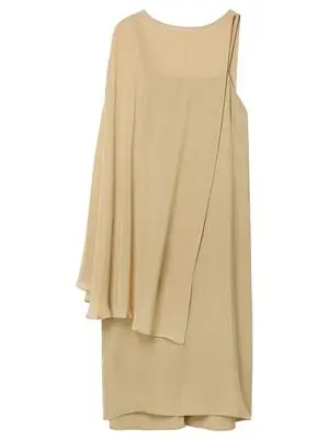 HOUSE OF DAGMAR Chiffon Cape Dress - Clay Beige