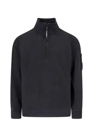 COURREGES C.p. Company Zip Logo Sweatshirt - Black