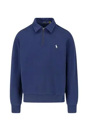 Polo Ralph Lauren Zip Logo Sweatshirt - Blue