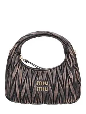 Miu Miu Wander" Matelassé Shoulder Bag - Brown