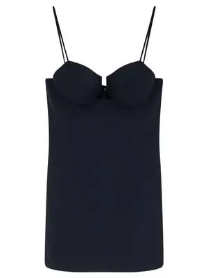 Givenchy Cutaway Satin Mini Dress - Black
