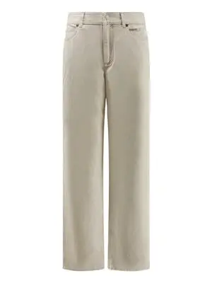 Fendi Wide Leg Jeans - Beige