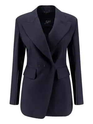 Seafarer Gilda Virgin Wool Blazer - Blue